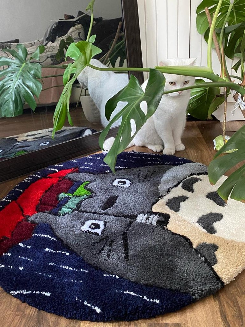 Totoro Handmade Tufted Rug Custom Rug, Handmade Rug, Fluffy & Soft ...