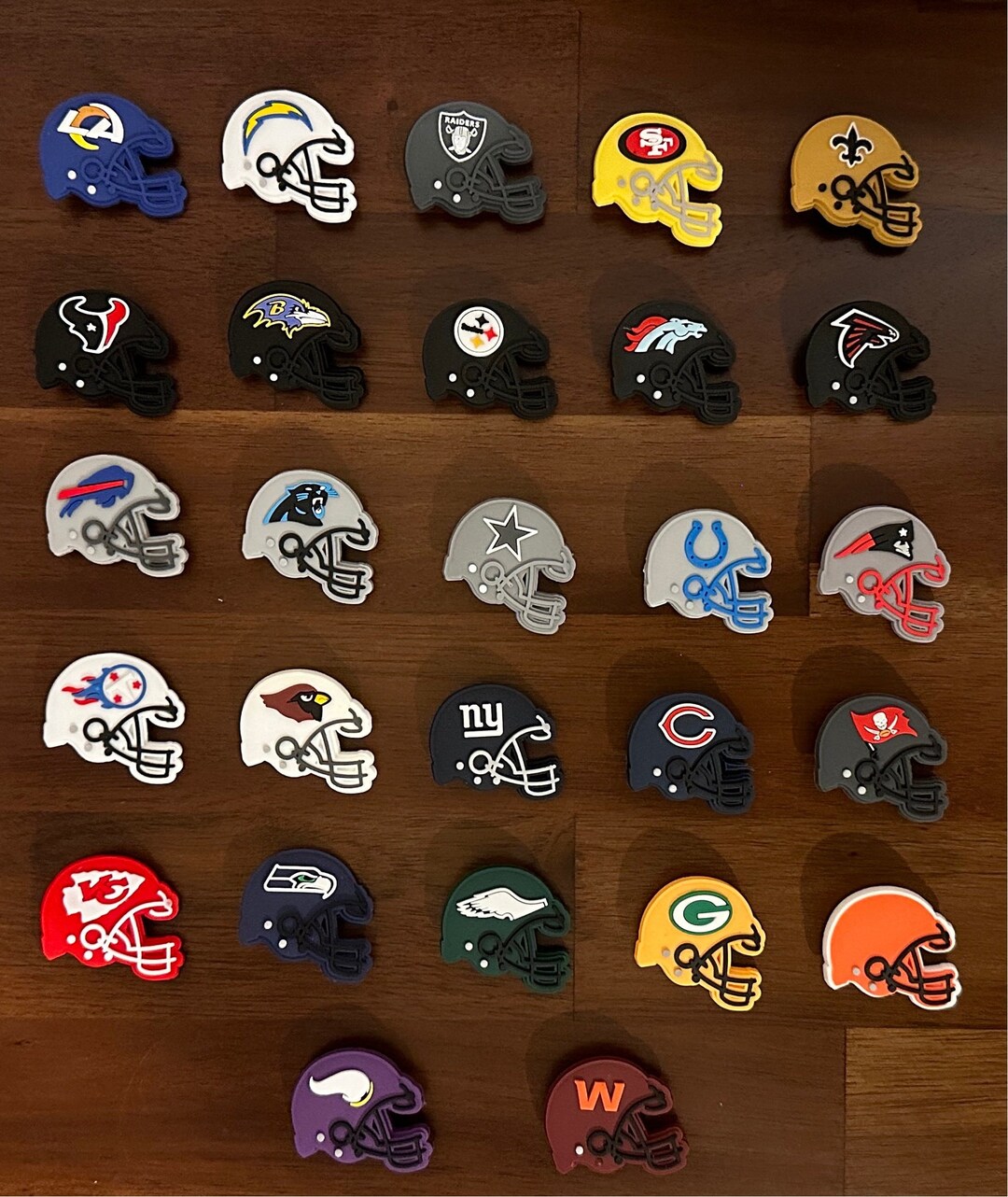 NFL Helmet Croc Charm Football Fan Shoe Jibbitz, Sports Croc ...