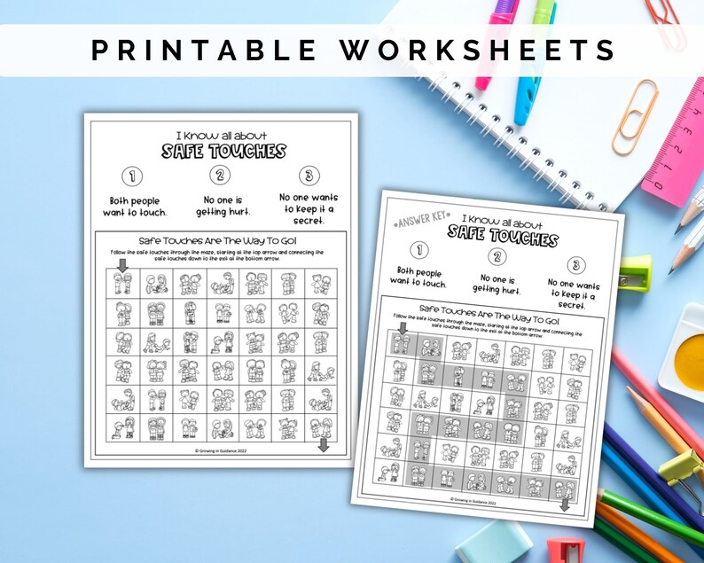 Safe and Unsafe Touches Lesson K-2nd Grade (digital Download) - Etsy