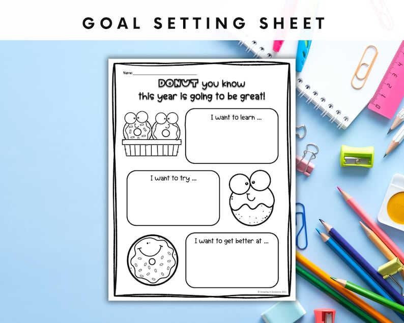 Donut Theme Back to School Activity Pack: Prek-3rd Grade (PDF Download ...