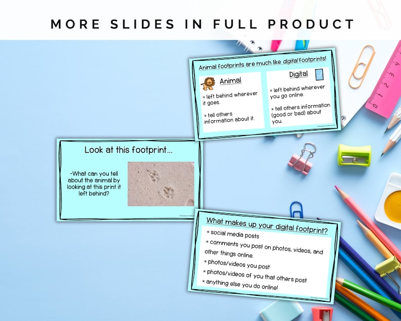 Digital Footprint Cyber Safety Lesson & Presentation: 3rd-8th Grade ...