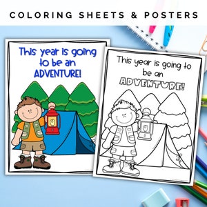 Back to School Activity Pack Camping Theme Prek-3rd Grade First Day of ...