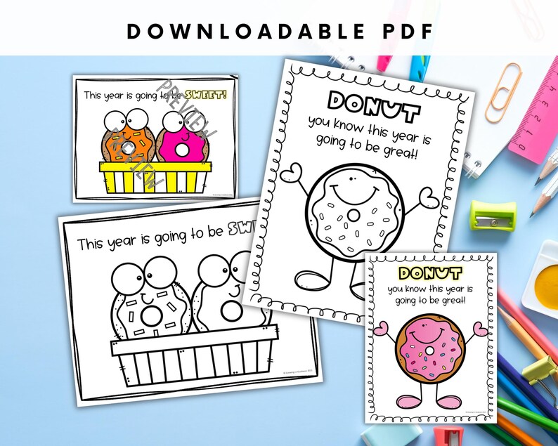 Donut Theme Back to School Activity Pack: Prek-3rd Grade (PDF Download ...