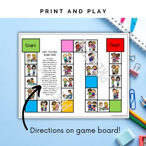 Safe & Unsafe Touches Board Game K-2nd Grade Personal Safety Activity ...