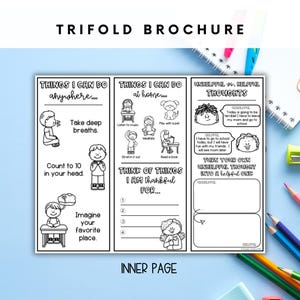 Coping Skills Brochure K-5th Grade Elementary Printable Stress ...
