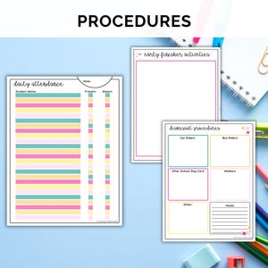 Editable Sub Binder Template Elementary K-5th Substitute Teacher Forms ...