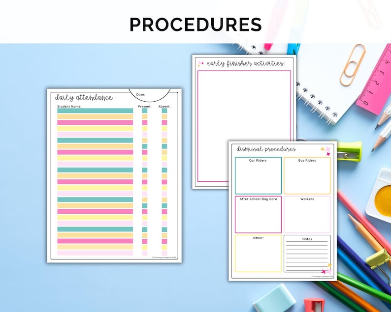 Editable Substitute Teacher Binder Template: K-5 Forms (digital ...