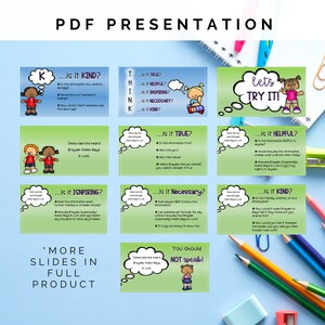 THINK Before You Speak Lesson and Presentation 3rd-5th Grade Kindness ...