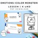 Color Monster Emotions Lesson: K-2 Presentation & Worksheets (digital ...