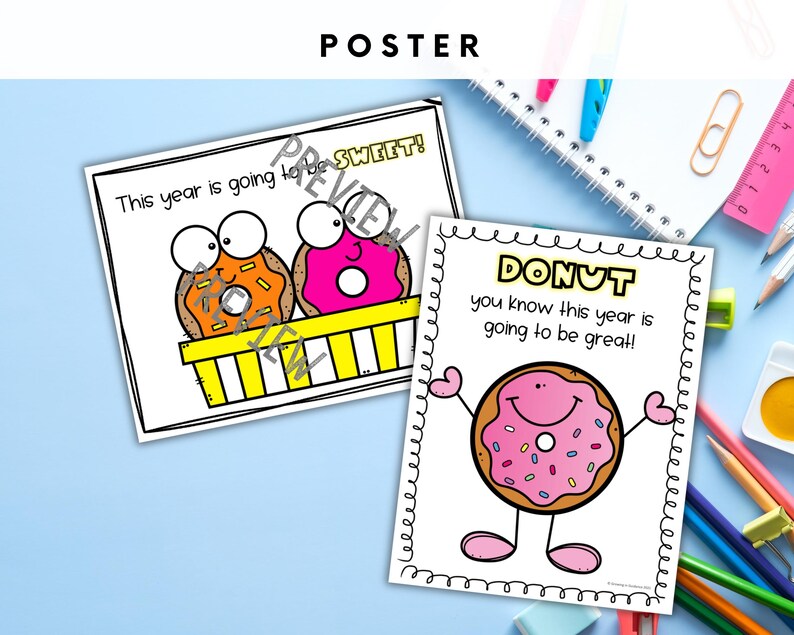 Donut Theme Back to School Activity Pack: Prek-3rd Grade (PDF Download ...