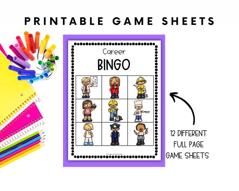Career BINGO Game Prek-2nd Grade No Prep Careers Activity School ...
