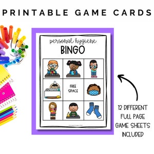 Personal Hygiene BINGO Game Prek-2nd Grade No Prep Life Skills Health ...