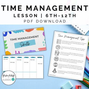 Time Management Lesson & Presentation 6-12th Grade | School Counseling ...