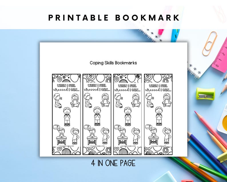 Coping Skills Brochure K-5th Grade Elementary Printable Stress ...