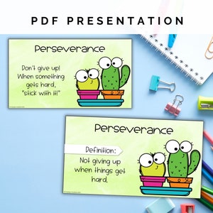 Perseverance Lesson & Presentation K-2nd Grade | No Prep Character ...