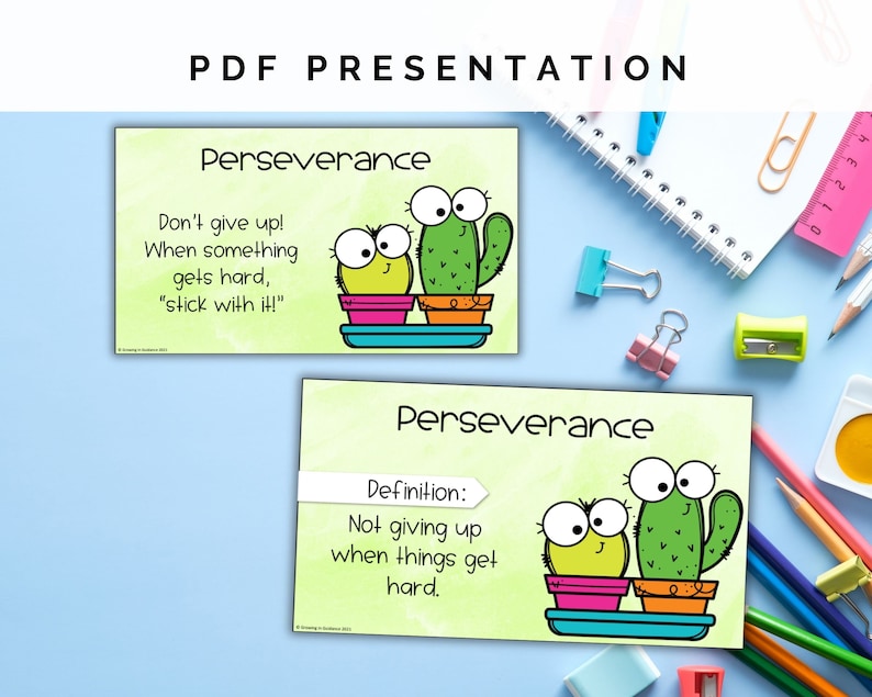 Perseverance Lesson & Presentation K-2nd Grade | No Prep Character ...