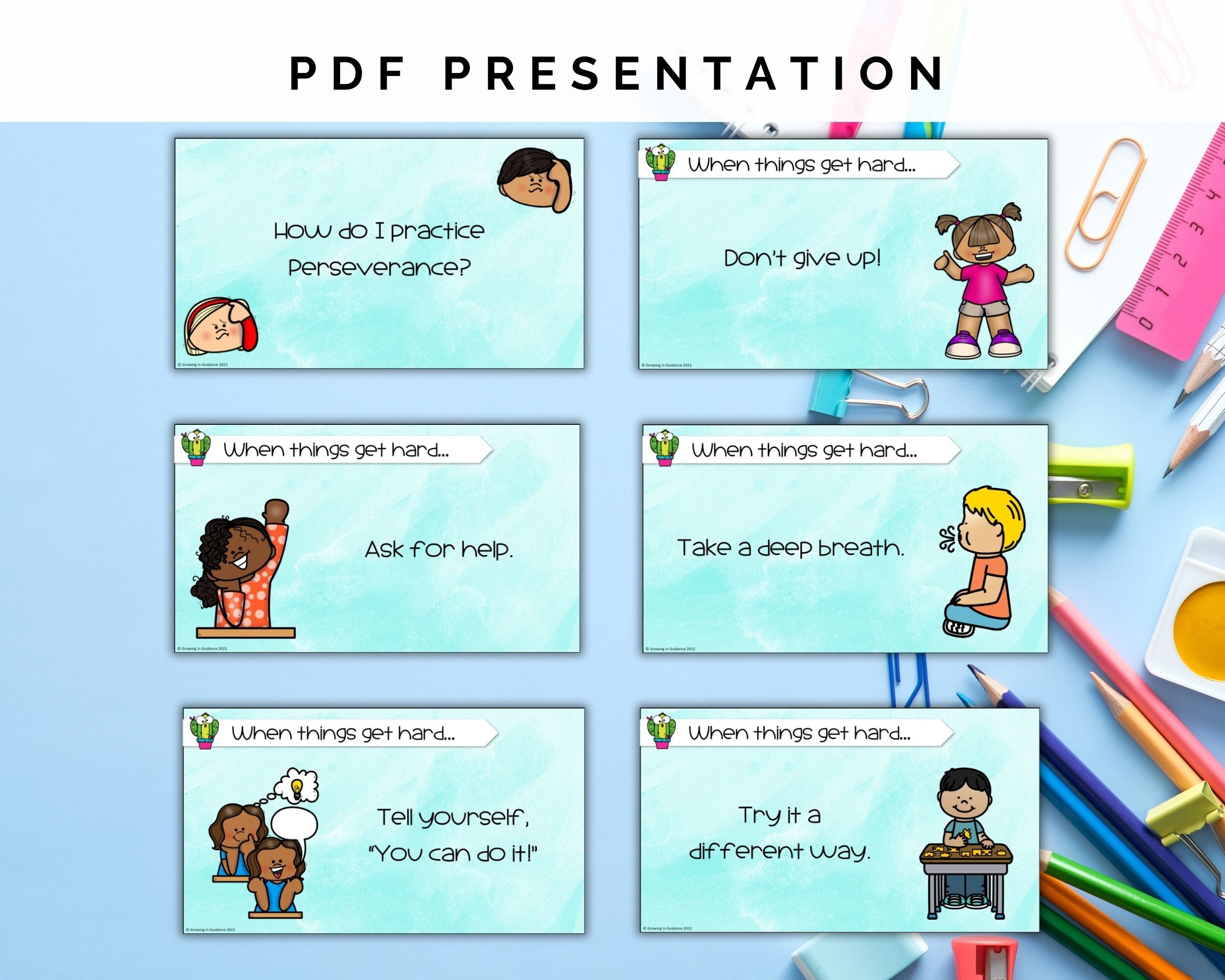 Perseverance Lesson & Presentation K-2nd Grade | No Prep Character ...