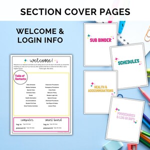 Editable Substitute Teacher Binder Template: K-5 Forms (digital ...