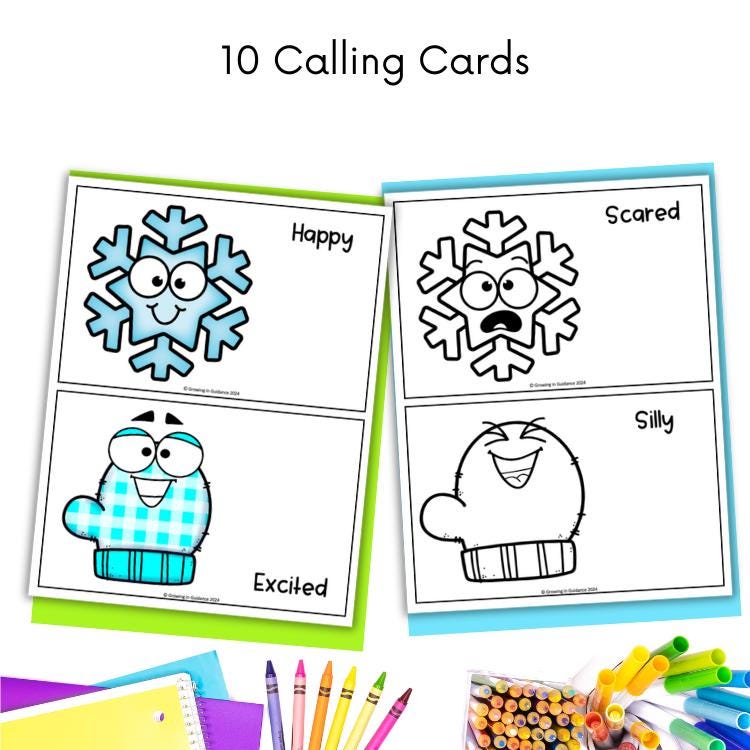 Winter Emotions BINGO Game Prek-2nd Grade No Prep SEL Activity ...