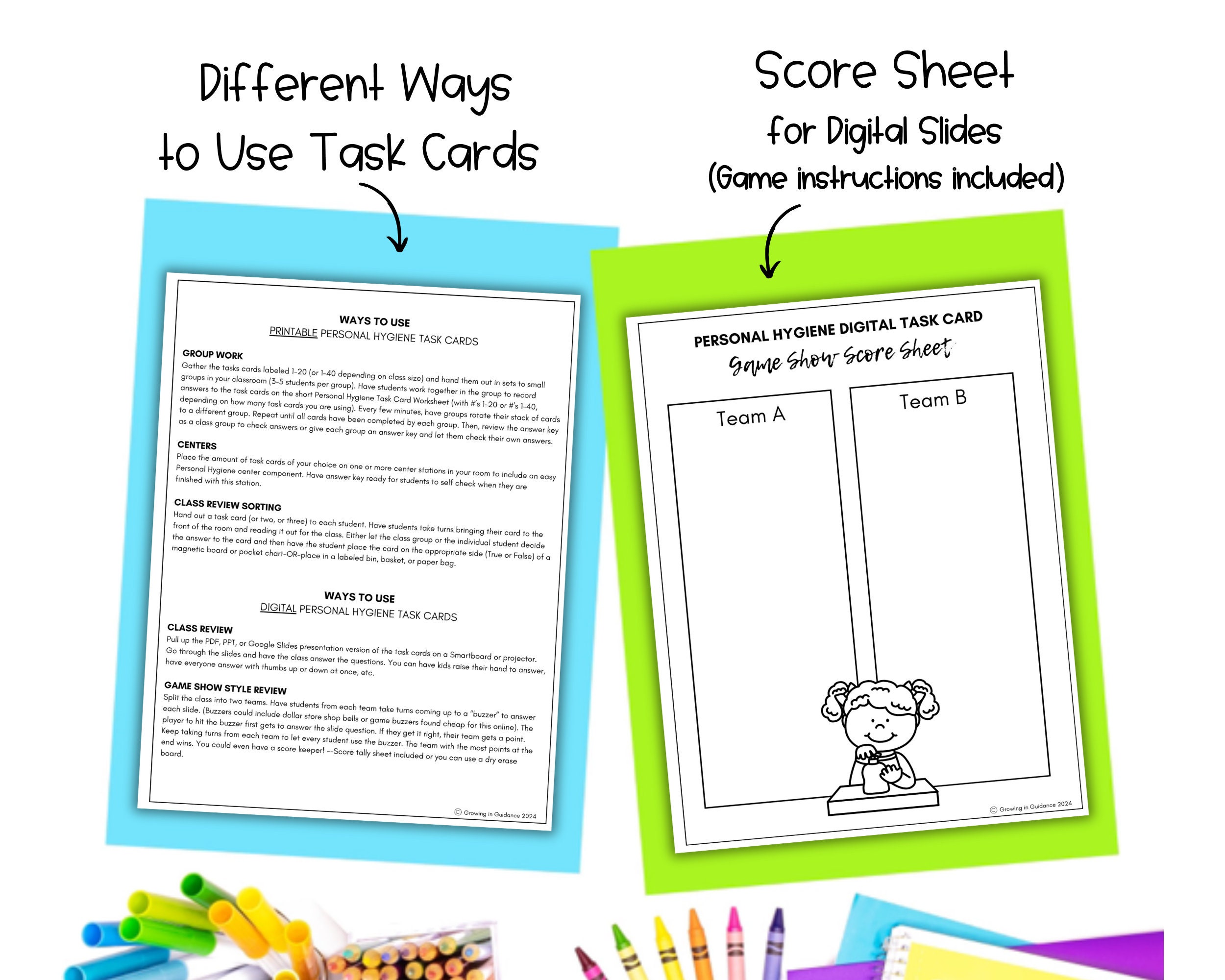 Personal Hygiene Task Cards 2nd-5th Grade | Printable & Digital ...
