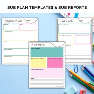 Editable Substitute Teacher Binder Template: K-5 Forms (digital ...
