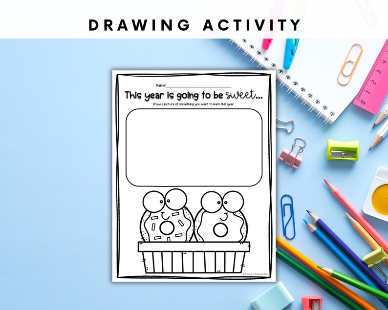 Donut Theme Back to School Activity Pack: Prek-3rd Grade (PDF Download ...