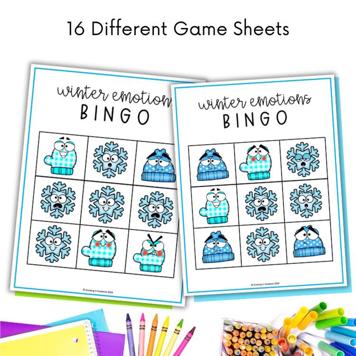 Winter Emotions BINGO Game Prek-2nd Grade No Prep SEL Activity ...