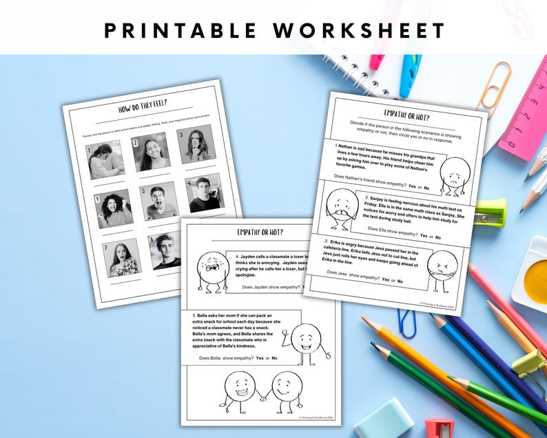 Empathy Lesson Middle School High School No Prep Worksheets School ...