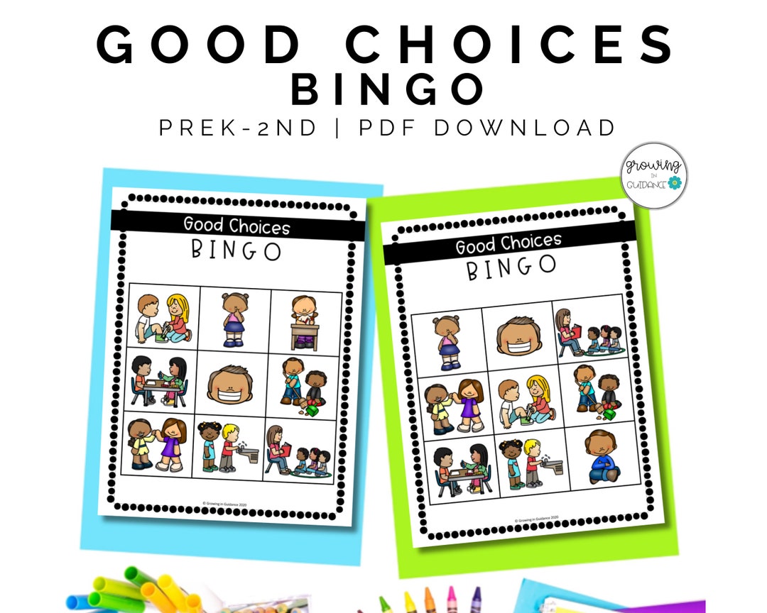 Good Choices Bingo Game: Classroom Management Activity (PDF Pattern) - Etsy