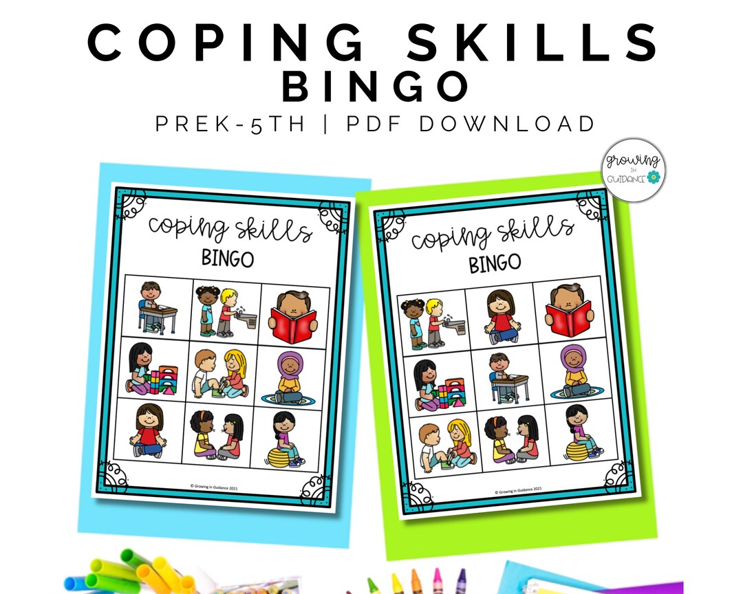 Coping Skills BINGO Prek-5th - Etsy