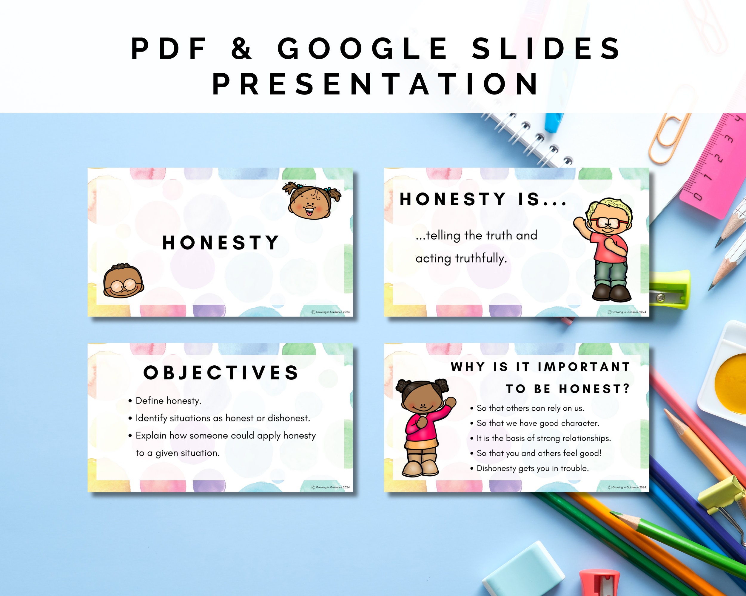 Honesty Lesson & Presentation K-5th Grade | No Prep Elementary ...