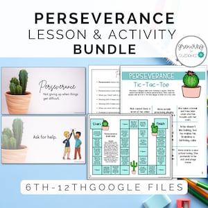 Perseverance Lesson & Activity Bundle Middle School High School No Prep ...