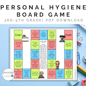 Personal Hygiene Board Game: Health & Life Skills (PDF Download) - Etsy