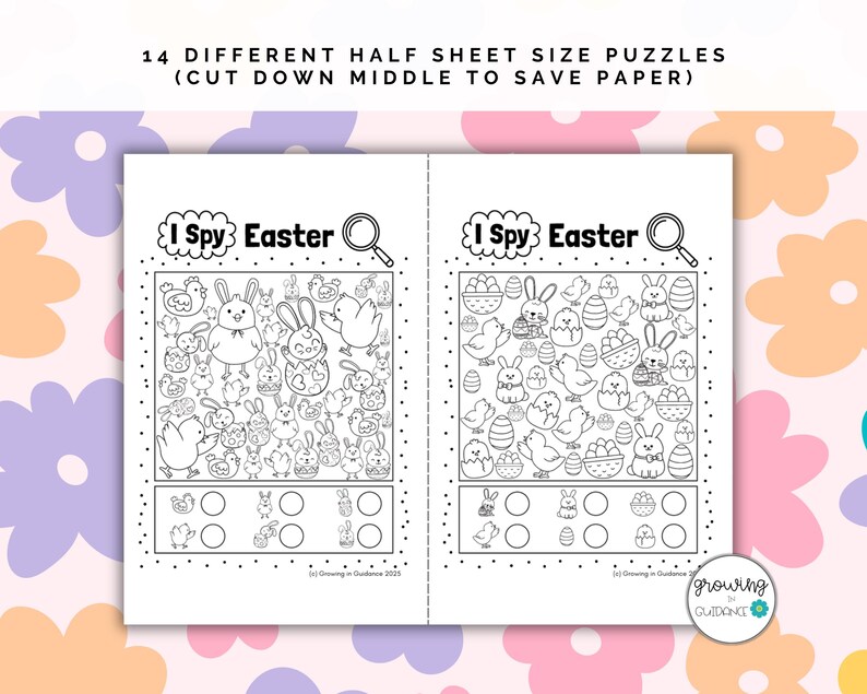 Easter Search and Find Activity Sheets K-5th Grade Printable Spring I ...