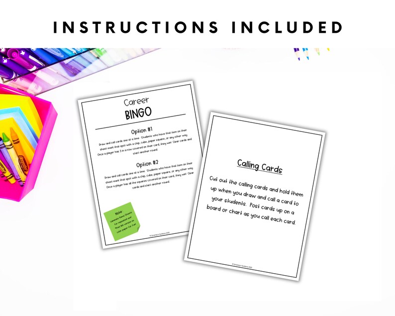 Career BINGO Game Prek-2nd Grade No Prep Careers Activity School ...