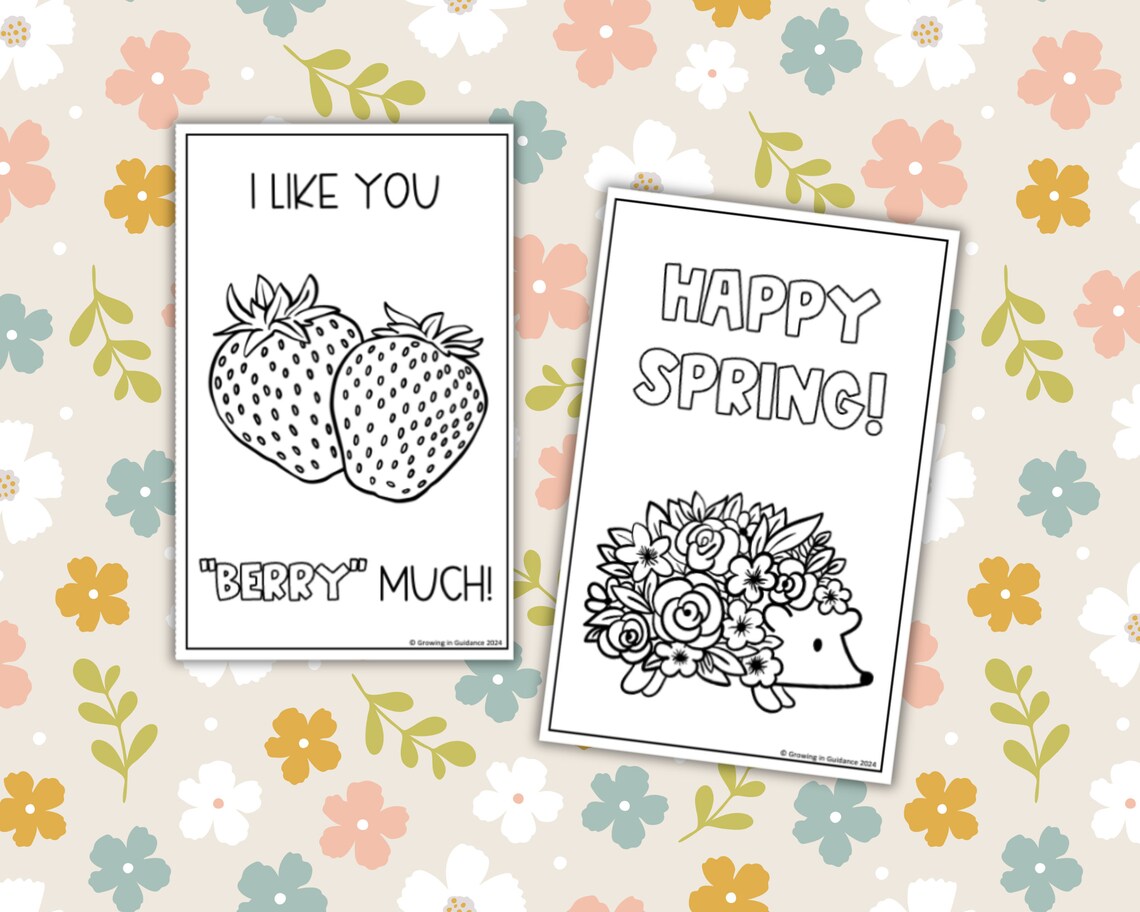 Spring Kindness Card Templates | Elementary Printable Kindness Activity ...
