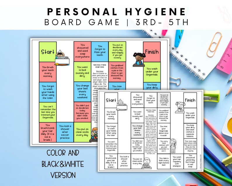Personal Hygiene Lesson Bundle: Elementary Games & Activities (PDF ...