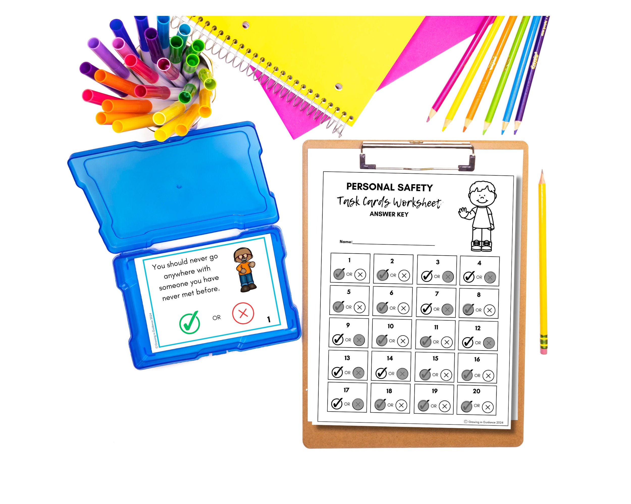 Personal Safety Task Cards 3rd-5th Grade Printable and Digital Cards ...