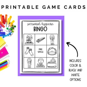 Personal Hygiene BINGO Game Prek-2nd Grade No Prep Life Skills Health ...