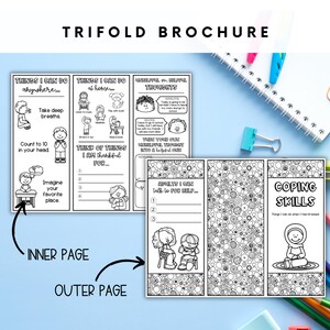 Coping Skills Brochure K-5th Grade Elementary Printable Stress ...