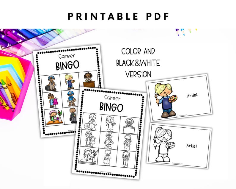 Career BINGO Game Prek-2nd Grade No Prep Careers Activity School ...