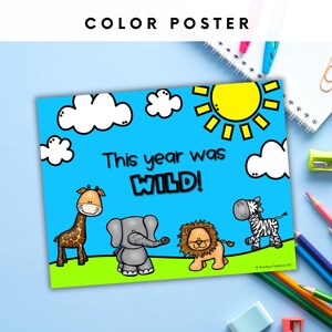 Safari Animal End of Year Activity Sheets: K-3 Reflection Worksheets ...