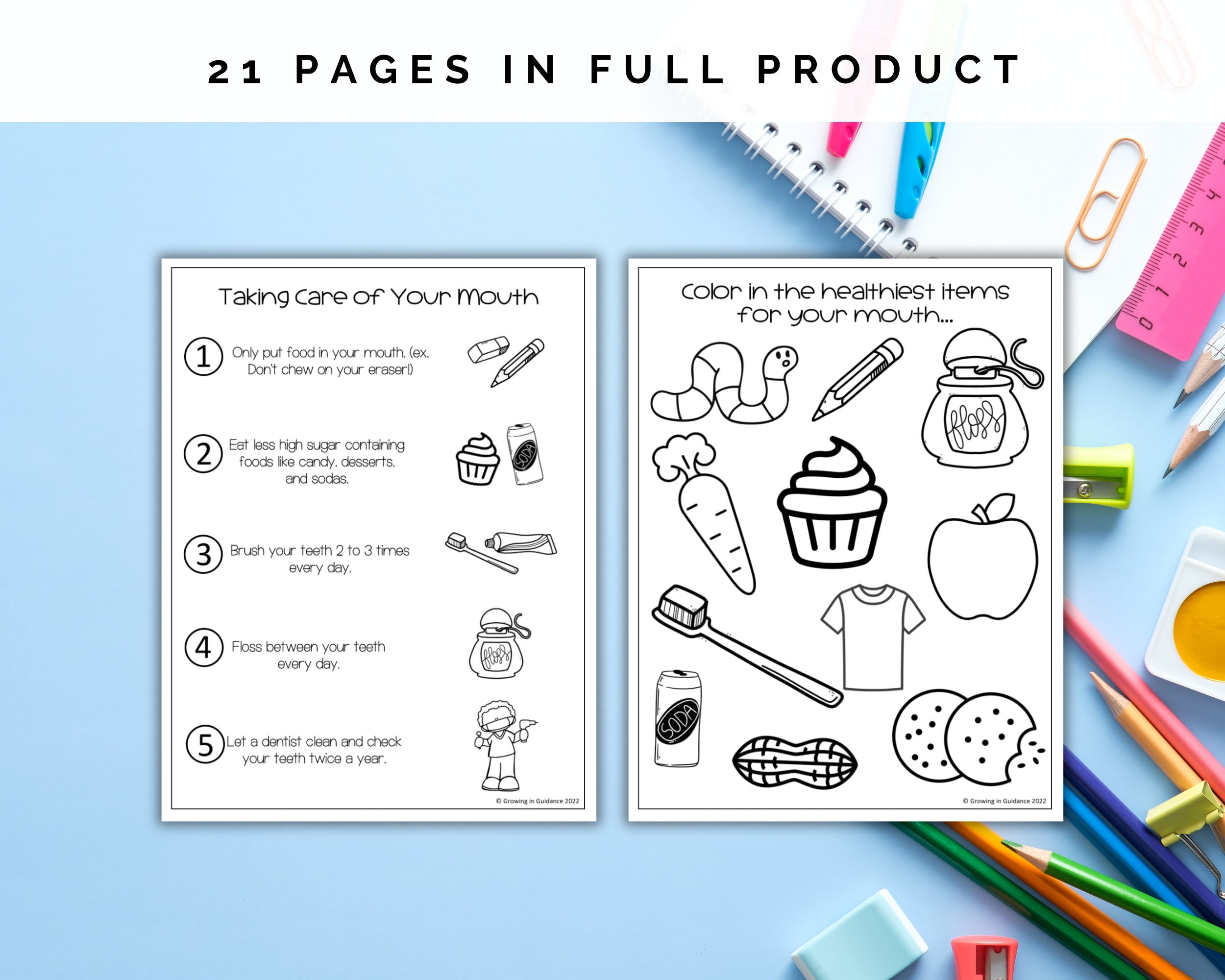 Personal Hygiene Workbook K-2nd Grade Worksheets Life Skills Health ...