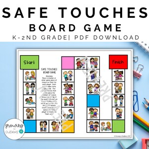 Safe & Unsafe Touches Board Game K-2nd Grade Personal Safety Activity ...