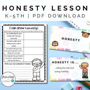 Honesty Lesson & Presentation K-5th Grade | No Prep Elementary ...