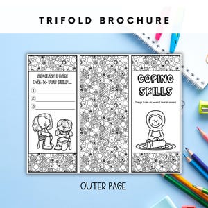Coping Skills Brochure K-5th Grade Elementary Printable Stress ...