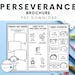 Perseverance Brochure K-2nd Grade Elementary Growth Mindset Character ...
