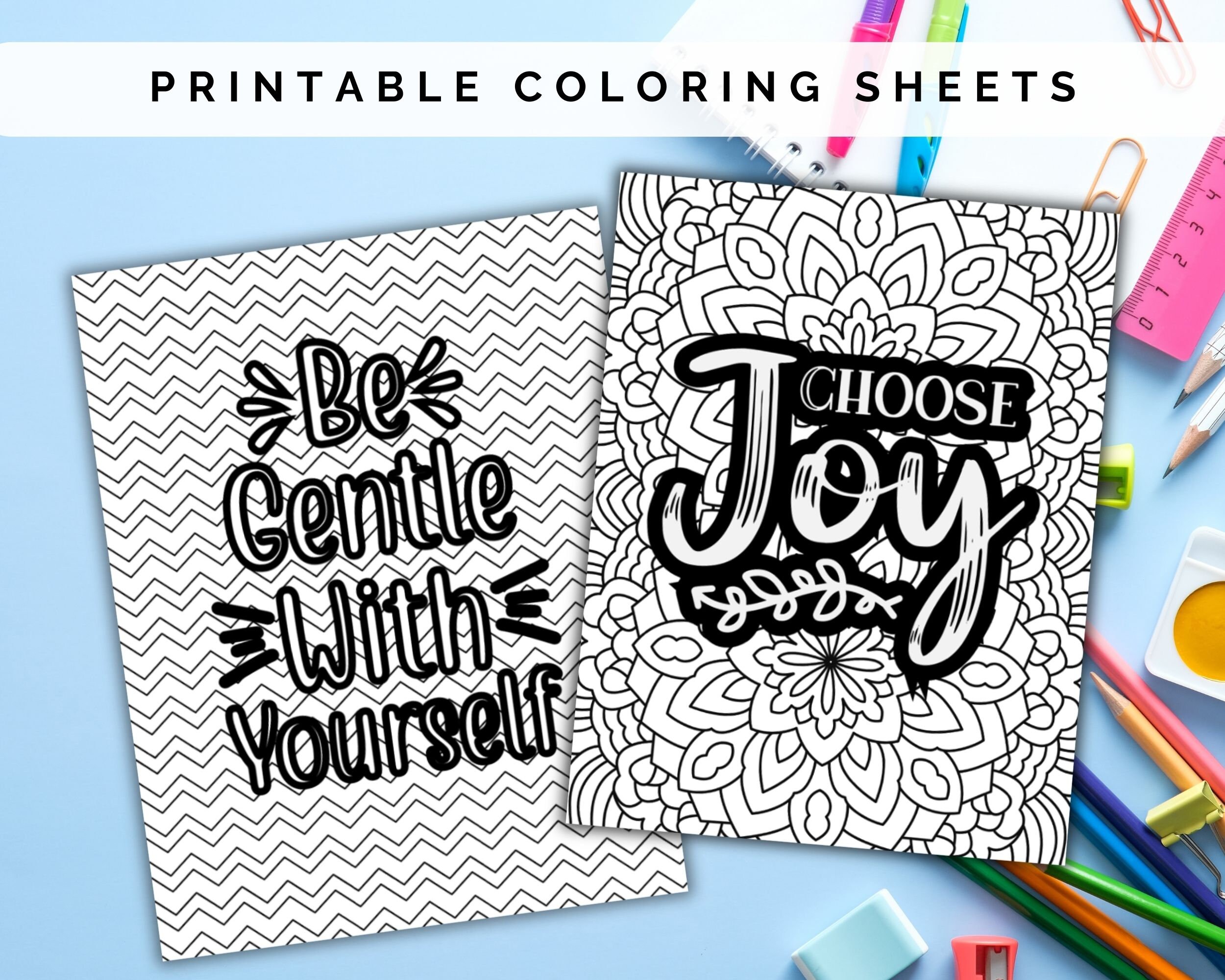 Positive Thinking Coloring Pages | Inspirational Coloring Sheets ...