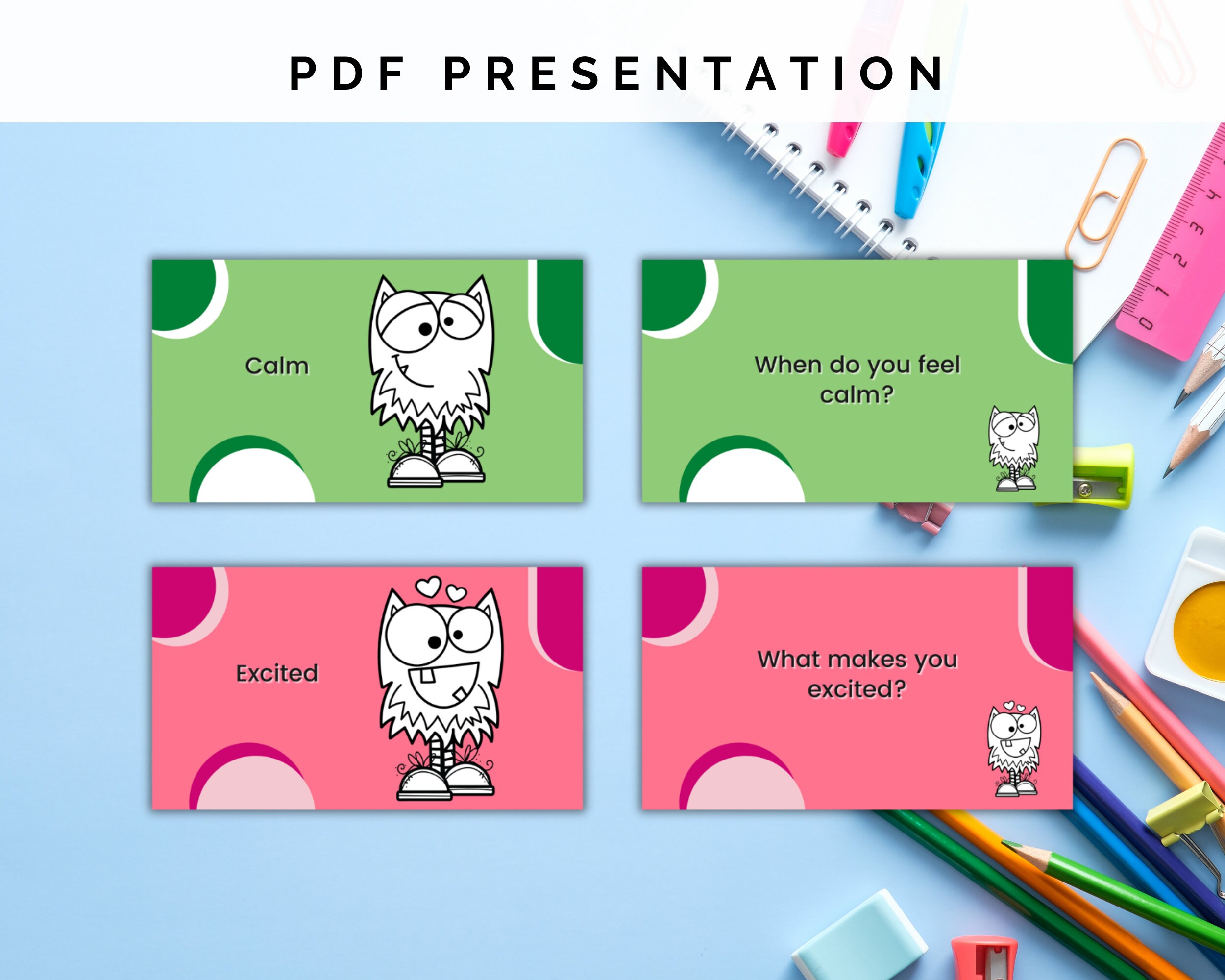 The Color Monster Emotions Lesson & Presentation K-2nd Elementary ...