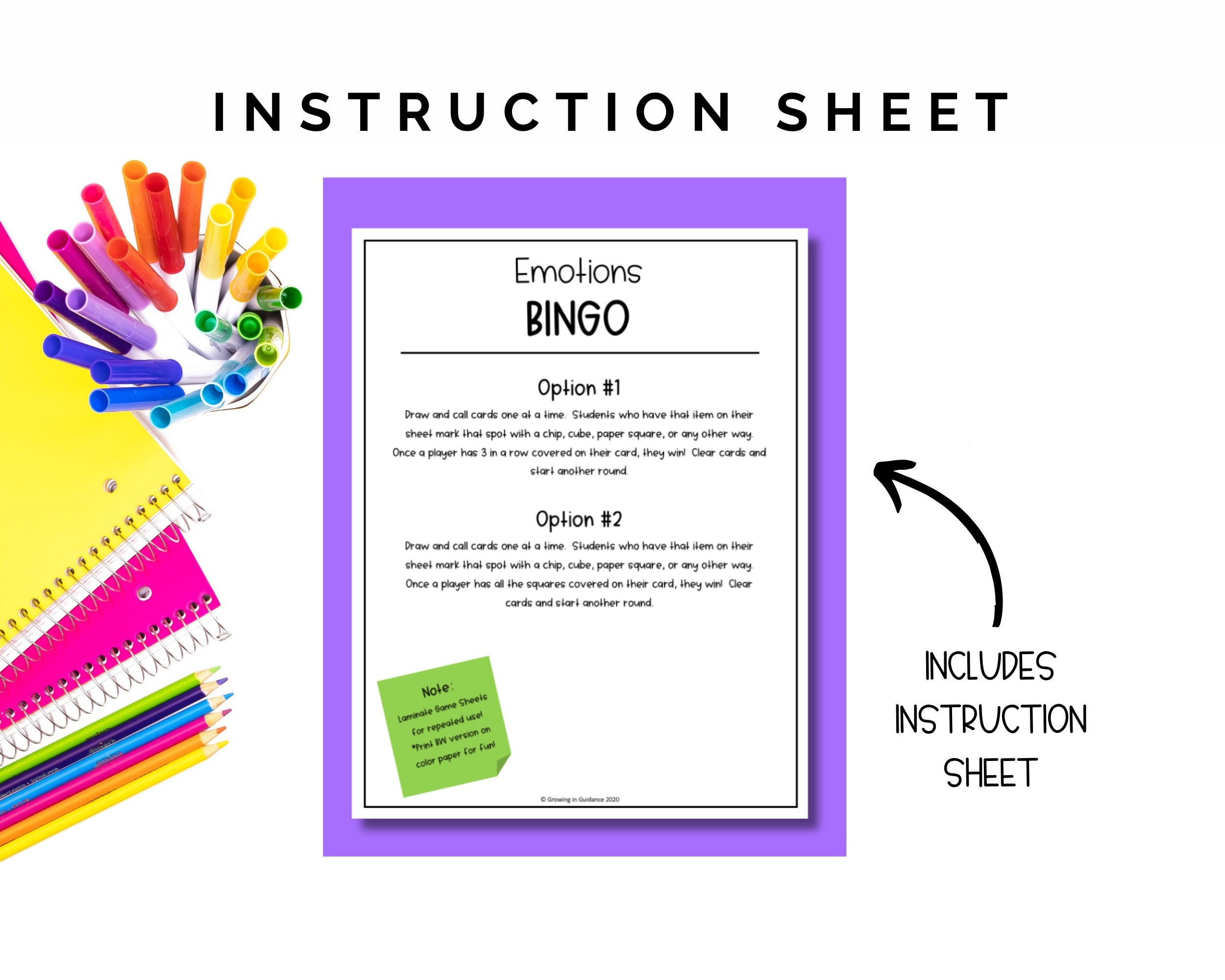 Emotions BINGO Prek-2nd Grade SEL Game | School Counseling and ...